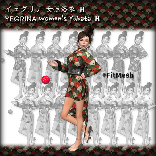 Second Life Marketplace - ::YEGRINA:: Women's Yukata H