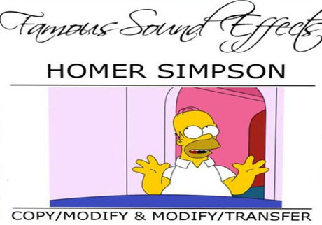 Second Life Marketplace - 16 Sounds Homer Simpson Full Perm