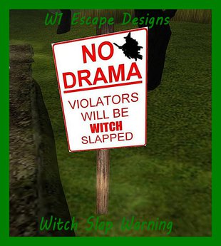 Second Life Marketplace - W1 Escape Witch Slap Sign