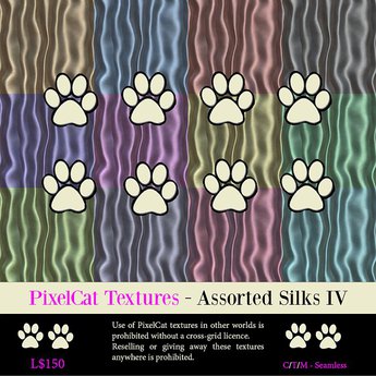 Second Life Marketplace - PixelCat Textures - Assorted Silks IV