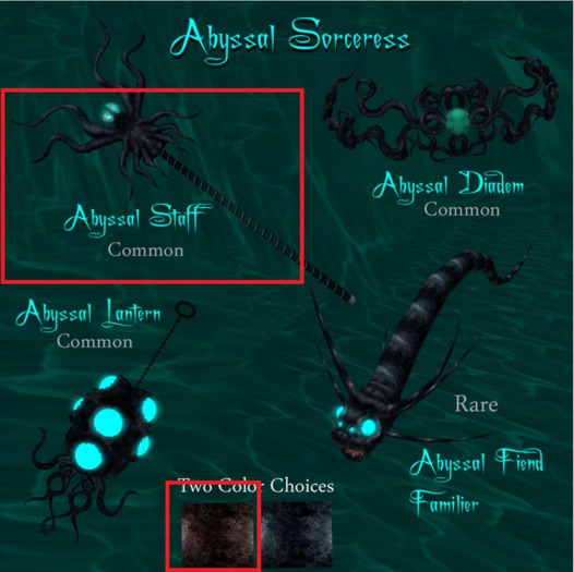 Second Life Marketplace - Zyn ~ Abyssal Staff ~ Red