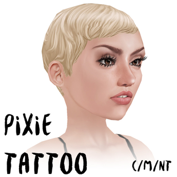 Second Life Marketplace - (NO) Pixie Cut (Tattoo) - Blonde