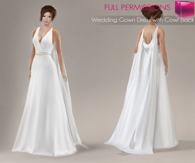 Second Life Marketplace - Full Perm Classic Rig Draped Cowl Back ...