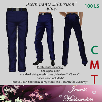 Second Life Marketplace - *JM* Pants Harrison blue