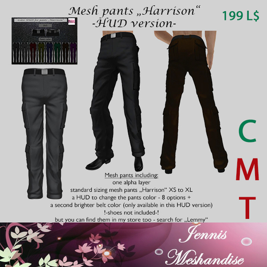 Second Life Marketplace - *JM* Pants Harrison HUD version