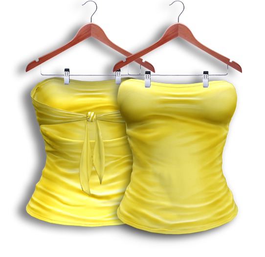 Second Life Marketplace - *Just BECAUSE* Janice Tube Top (Lemon ...