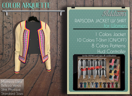 Second Life Marketplace - Addams // Rapsodia Jacket w/ Shirt for Women ...