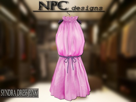 Second Life Marketplace - NPC Mesh Syndra Dress Pink