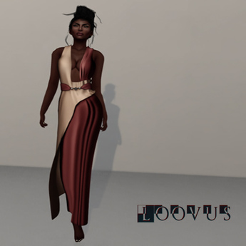 Second Life Marketplace - .::Loovus::. Sierra Leone Gown - Almond