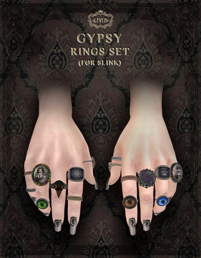Second Life Marketplace - LiViD : Gypsy Rings Set PROMO PRICE -50%