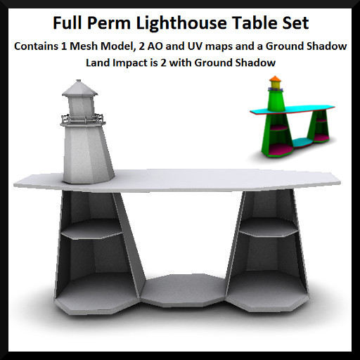 Second Life Marketplace - Full Perm Lighthouse Table