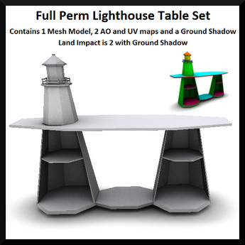Second Life Marketplace - Full Perm Lighthouse Table
