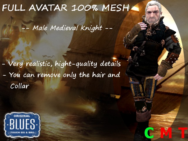 Second Life Marketplace - ♫ Blues Touch ♫ Full Avatar 100% Mesh Male ...