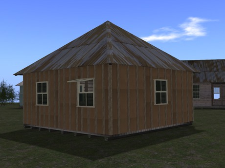 Second Life Marketplace - 9 Prim/LI Solid mesh Shabby Shack with ...