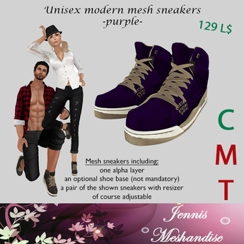 Second Life Marketplace - *JMU* Modern sneakers purple