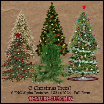 Second Life Marketplace - ~TJ~ O Christmas Trees! PNG Alpha Textures