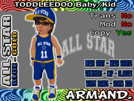 Second Life Marketplace - --ARMAND-- ALL STAR - BLUE-GOLD