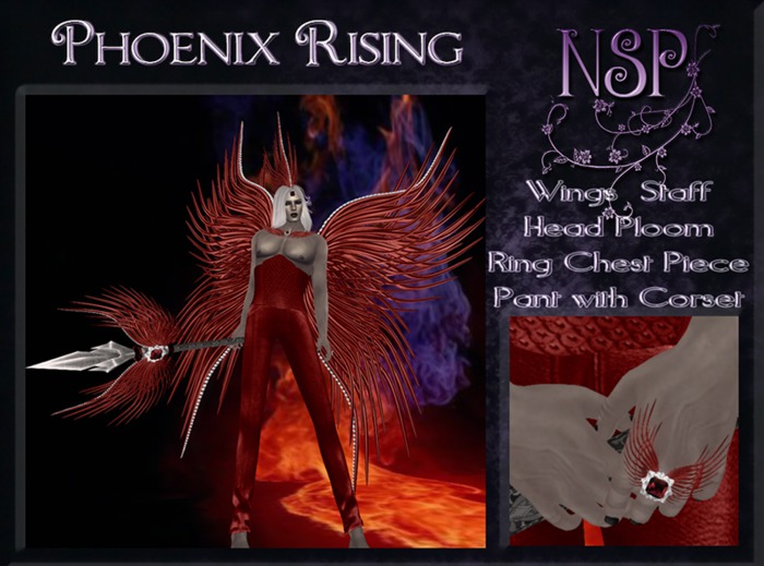 Second Life Marketplace - NSP Phoenix Rising Mens Collection (Crimson) boxed