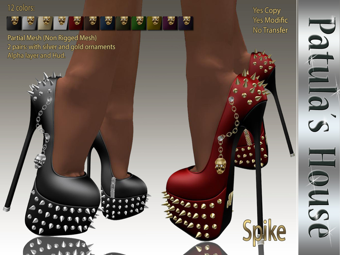 Second Life Marketplace - *Patulas House Spike Heels (12 colors)