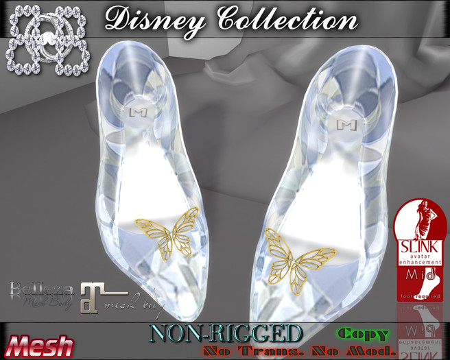 Second Life Marketplace Bhb Cinderella Mid Glass Slippers