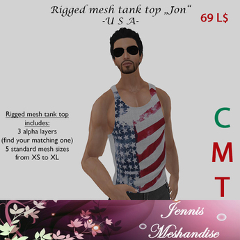 Second Life Marketplace - *JM* tank top Jon USA