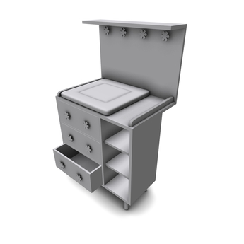 Second Life Marketplace - FP MESH - Diaper Changing Unit PETAL, Nappy ...