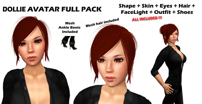 Second Life Marketplace - Dollarbie B - Complete Avatar Female + Outfit ...