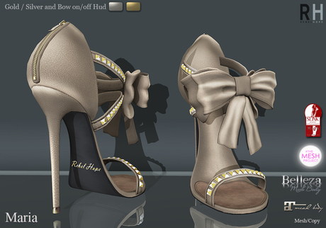 Second Life Marketplace - !Rebel Hope - Maria Mesh Heels Tan