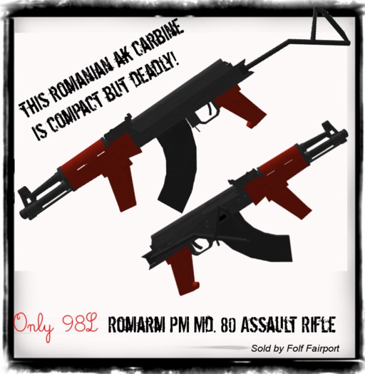 Second Life Marketplace - Romarm PM Md. 80 Assault Rifle