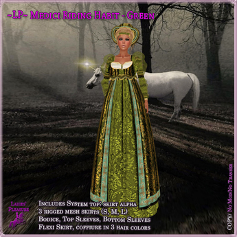 Second Life Marketplace - ~LP~ Medici Riding Habit BOXED Green