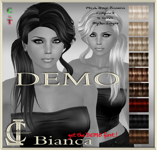 Second Life Marketplace - [DEMO] .:LC:. Bianca - Mesh Hair [rigged]