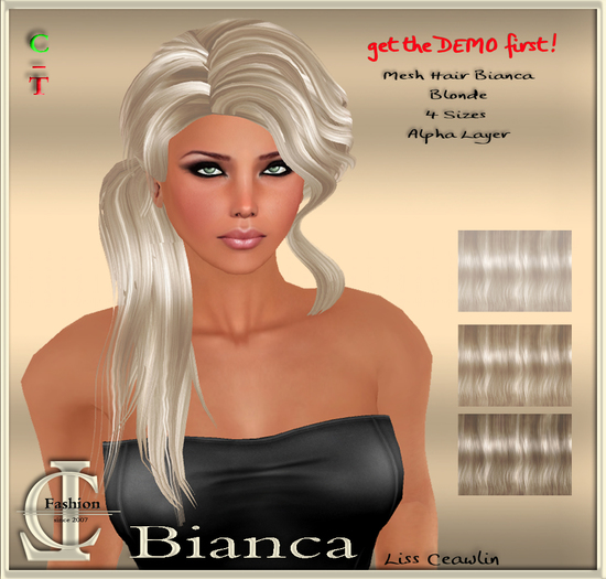 Second Life Marketplace Lc Bianca Mesh Hair Rigged Blonde 5650