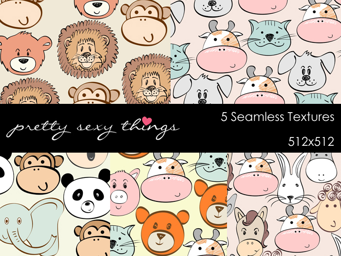 Second Life Marketplace - PST Seamless Animal Heads Full Perm