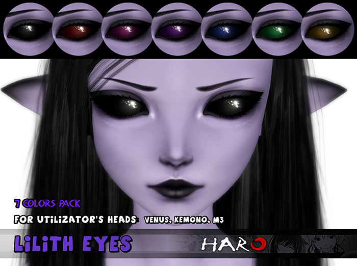 Second Life Marketplace - LILITH EYES MOD for Kemono / M3 / Venus Head