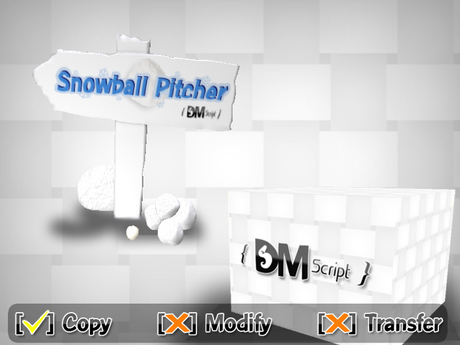Second Life Marketplace - Snowball Pitcher [DM-Script]