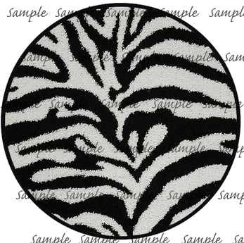 Second Life Marketplace - Round Zebra Shag Rug