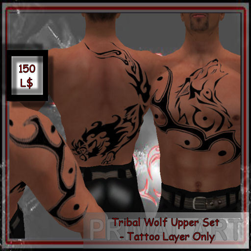 Second Life Marketplace - tribal wolf upper set tlo - copyable