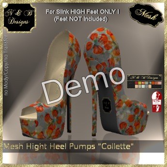 Second Life Marketplace - *N & B Design* Mesh Hight Heel Pumps ...