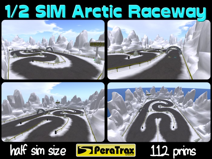 Second Life Marketplace - 1/2 SIM Raceway "Arctic" - HALF SIM Race ...