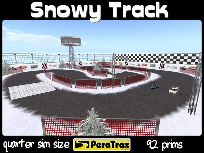 Second Life Marketplace - 1/4 SIM Skybox Raceway "Snowy Track ...