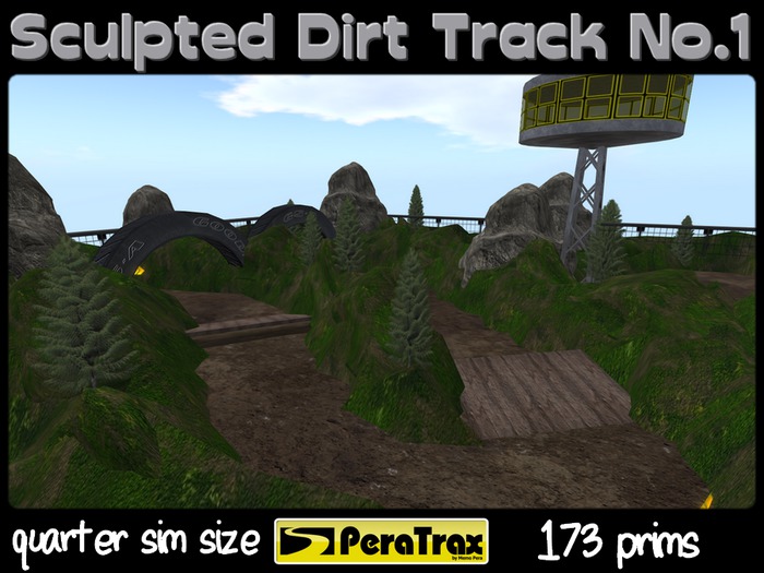 Second Life Marketplace - 1/4 SIM Skybox Raceway "Sculpted Dirt Track ...