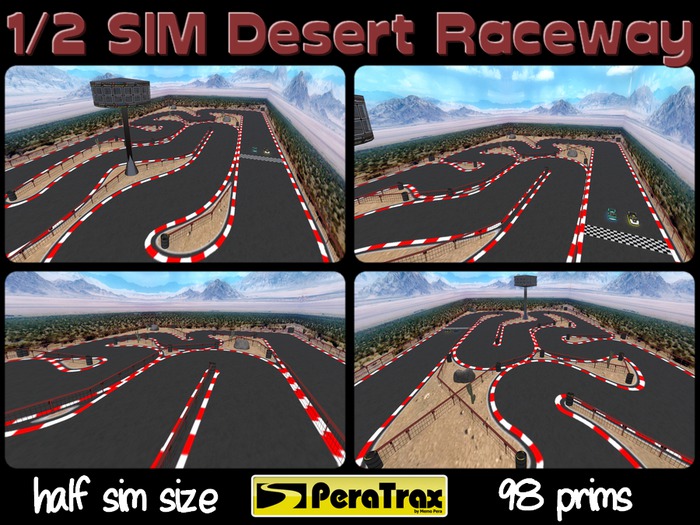 Second Life Marketplace - 1/2 SIM Skybox Raceway "Desert" - HALF SIM ...