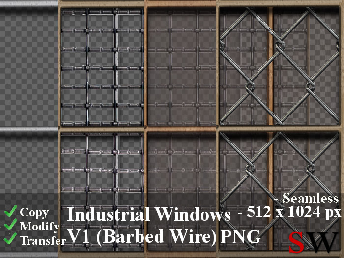 Second Life Marketplace - -SW- Seamless Industrial Windows Texture Pack ...