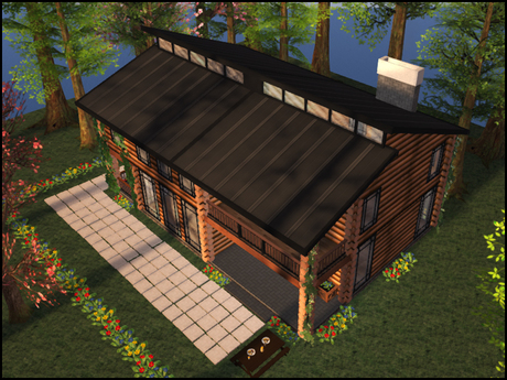 Second Life Marketplace - Small Modern Log Cabin v1.2 (Package)