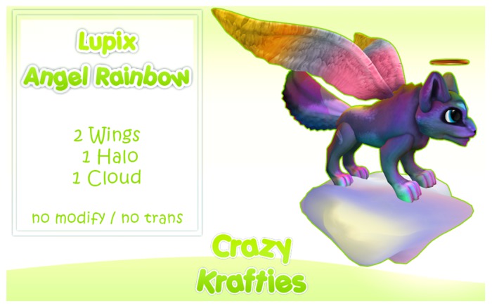 Second Life Marketplace - {Crazy Krafties} Lupix Angel Kit Rainbow