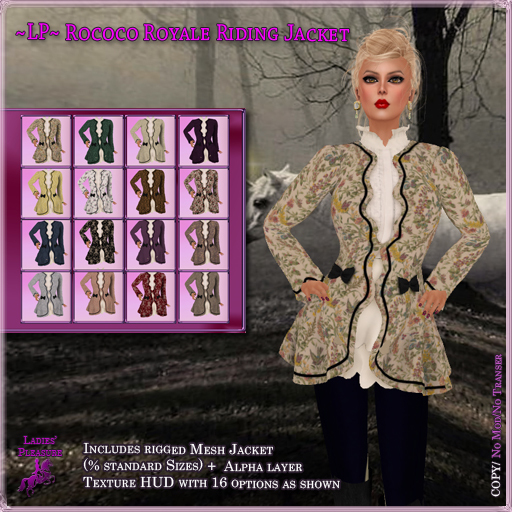 Second Life Marketplace - ~LP~ Rococo Royale Riding Jacket (Boxed ...