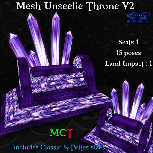 Second Life Marketplace - ~tc~ CP Mesh Unseelie Thrones V2 - Amethyst