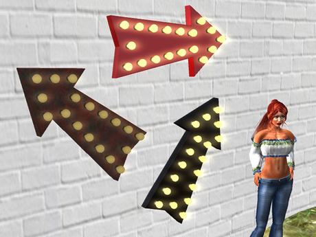 Second Life Marketplace - PB - Arrow signs with flashing bulbs. Make a ...