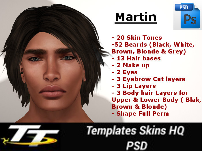 Second Life Marketplace - [TT] -MARTIN- Skins Templates HQ - PSD