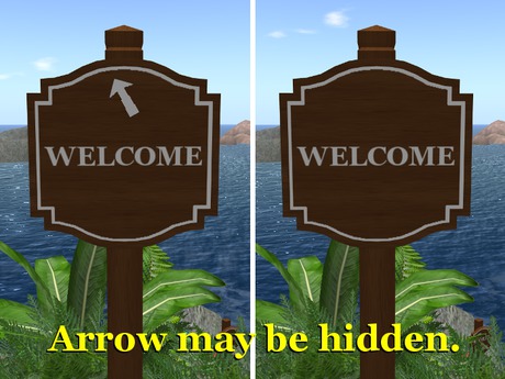 Second Life Marketplace - "Sim Crossing" Sign on Post, Attractive 3D ...